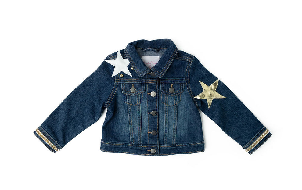 A Star Is Born Upcycled Denim Jacket - Kids – Upcycled NYC